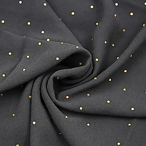 ZAFA Women Soft Chiffon Rhinestone Long Scarf Shawl Fashion Muslim Hijab Head Wrap Scarves