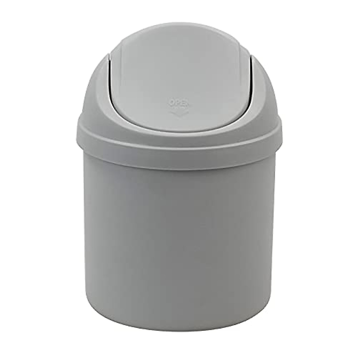 EudokkyNA Mini Desktop Trash Can, Tiny Trash Bin with Lid (Grey)