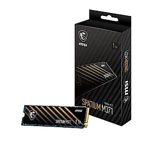MSI SPATIUM M371 NVMe M.2 1TB Internal SSD PCIe Gen3 NVMe 3D NAND (SPATIUM M371 NVMe M.2 1TB)
