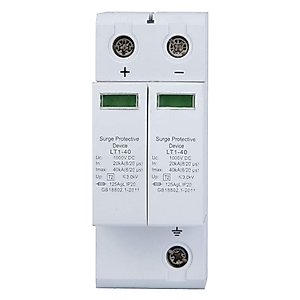 Voltage Arrester Device, 2P Protective Device DC Photovoltaic Lightning Protector, Lightning Arrester Low Voltage Arrester 3.0KV(2P40KA)