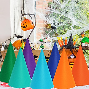 Fengek 7 Packs Gnome Hats, Felt Dwarf Hats for Unisex Elf Hats for Halloween Christmas Party Costume Supplies, Multicolor 3