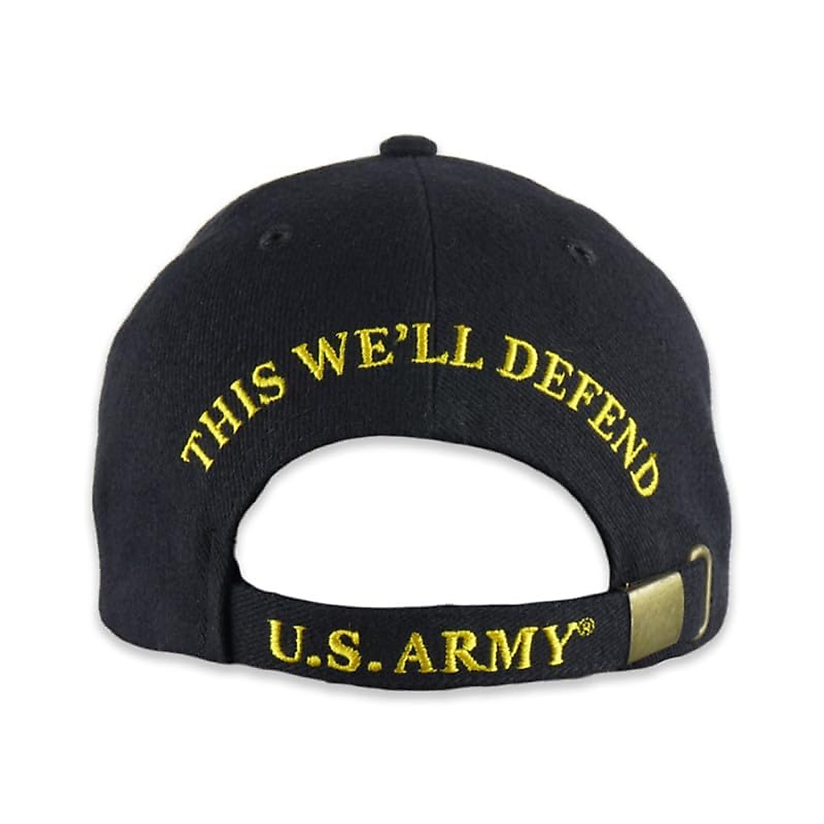 US Army Hat for Men and Women, Officially Licensed Product, Adjustable Strap Baseball Cap - US Army Embroidered Baseball Cap Beautifully Stitched Lettering on The Front and Back (Black)