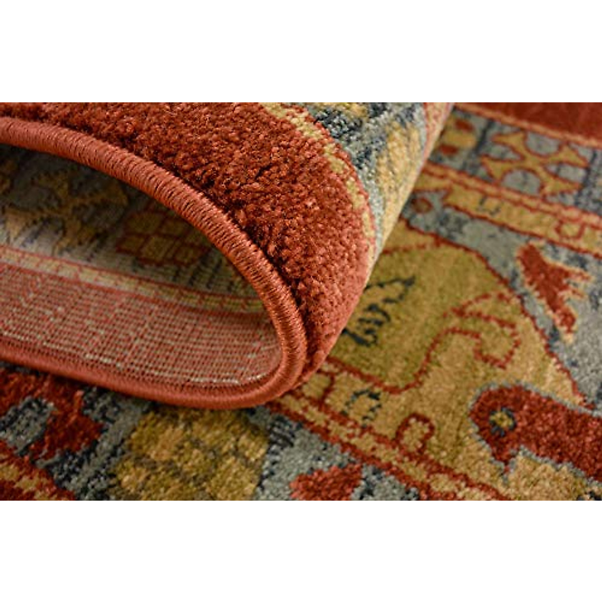 Unique Loom Sahand Collection Traditional Geometric Classic Red Area Rug (7' 0 x 10' 0)