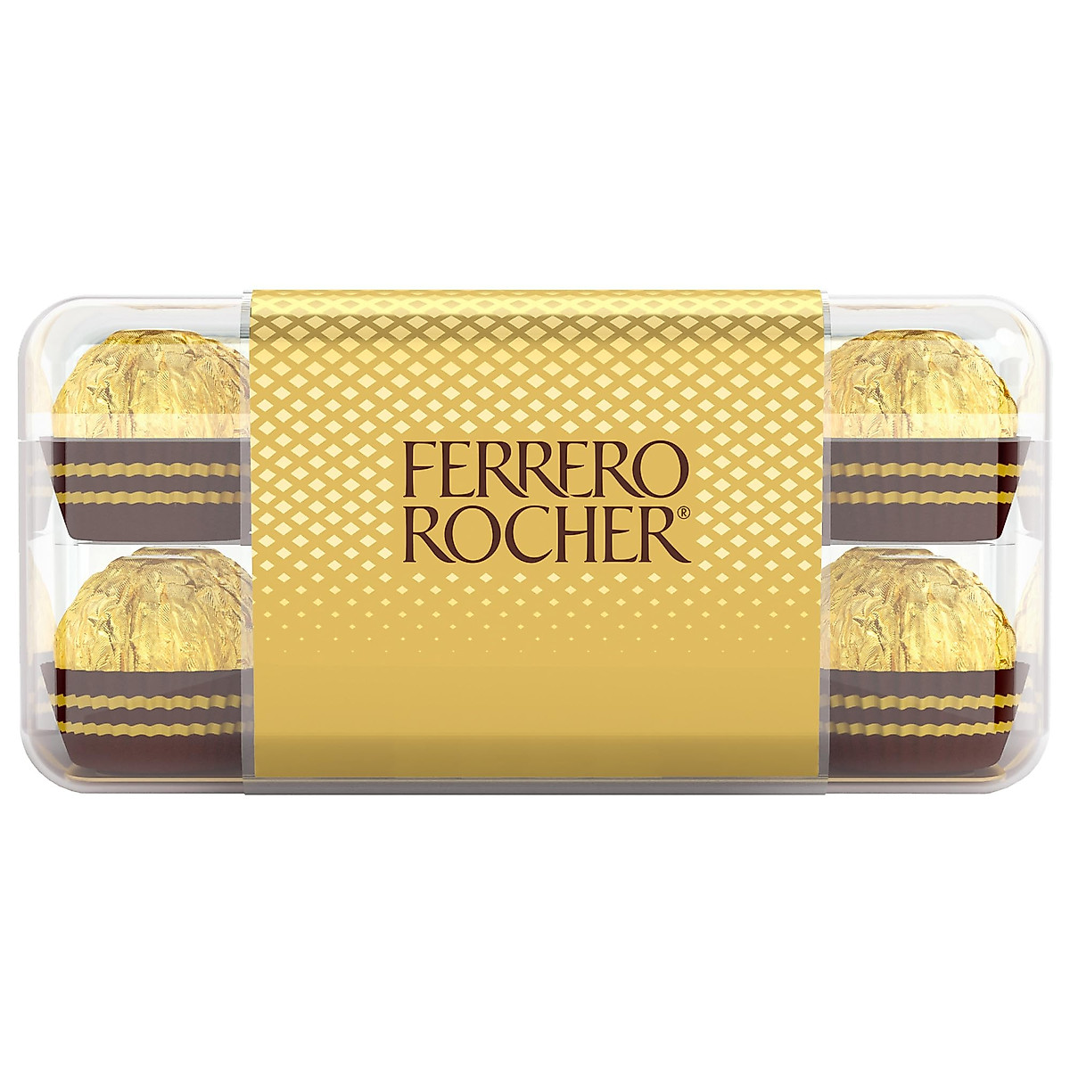 Ferrero Rocher, 16 Count, Premium Gourmet Milk Chocolate Hazelnut, Individually Wrapped Candy for Gifting, Mother's Day Gift, 7 oz