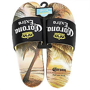 Corona Extra Beach Graphics Men's Sandals Slides-Large