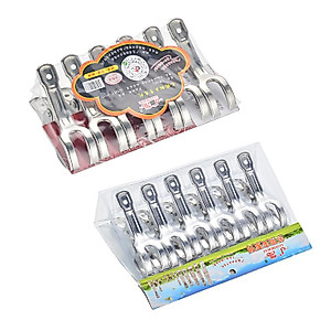 Generic Towel Clips: Jumbo Stainless Steel Metal Beach Towel Clips, Pool Cover Clamps, Beach Chair Clips, Metal Clothespins Stainless Steel Clothespin,Big Beach Chair Towel Clips (5 Pack,11CM)