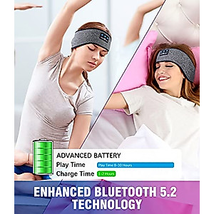 MUSICOZY Sleep Headphones Bluetooth Sports Headband, Wireless Music Sleeping Headphones Sleep Eye Mask Earbuds for Side Sleepers Workout Running Insomnia Travel Yoga Office, Pack of 2