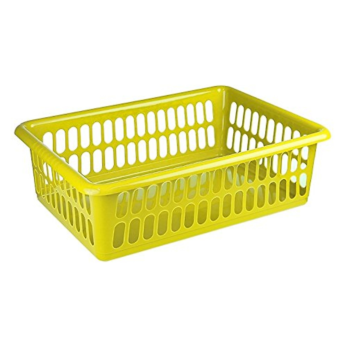 Zilpoo 6 Pack - Plastic Colored Storage Baskets, Paper, Office Supplies, Toys and Teacher Student Classroom Organization Bins, 15" x 10", Colorful