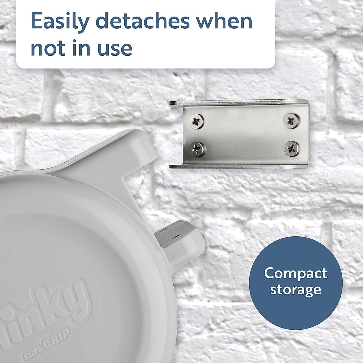 Minky Homecare Outdoor Retractable Dual Clothesline Heavy Duty PVC Coated Energy and Space Saving Removable Laundry Drying Line, 2 x 49 Feet, Gray