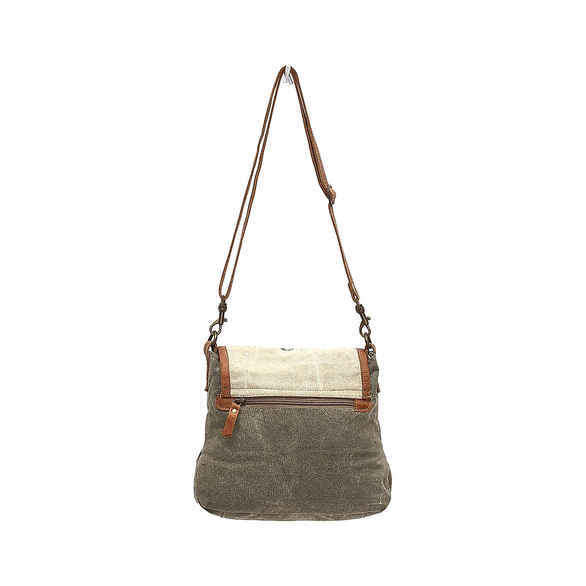 Myra Bags North Coast Anchors Upcycled Canvas Crossbody Bag S-1049