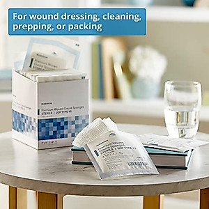 McKesson Premium Woven Gauze Sponges, Sterile, 12-Ply, USP Type VII, 100% Cotton, 3 in x 3 in, 2 Per Pack, 40 Packs, 80 Total