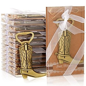 60 Pcs Wedding Western Cowboy Boot Bottle Opener Bulk Guest Baby Shower Bottle Opener Favors Bridal Shower Metal Cowboy Boot Gifts for Birthday Party Favor Decoration Supplies Groomsman Gift (Bronze)