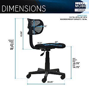 Student Mesh Task Office Chair. Color: White
