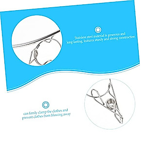 CAXUSD 1pc Drying Rack Metal Clothes Hanger Foldable Laundry Rack Stainless Steel Clips Clothes Drying Hanger Sock Hangers with Clips Drying Clip Hanger Balcony Drying Rack Socks Clips