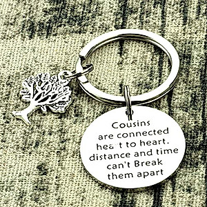Kivosliviz Cousin Gift Keychain Cousin Gifts for Women Cousins Jewelry Cousin to Cousin Gift Best Cousin Keychain