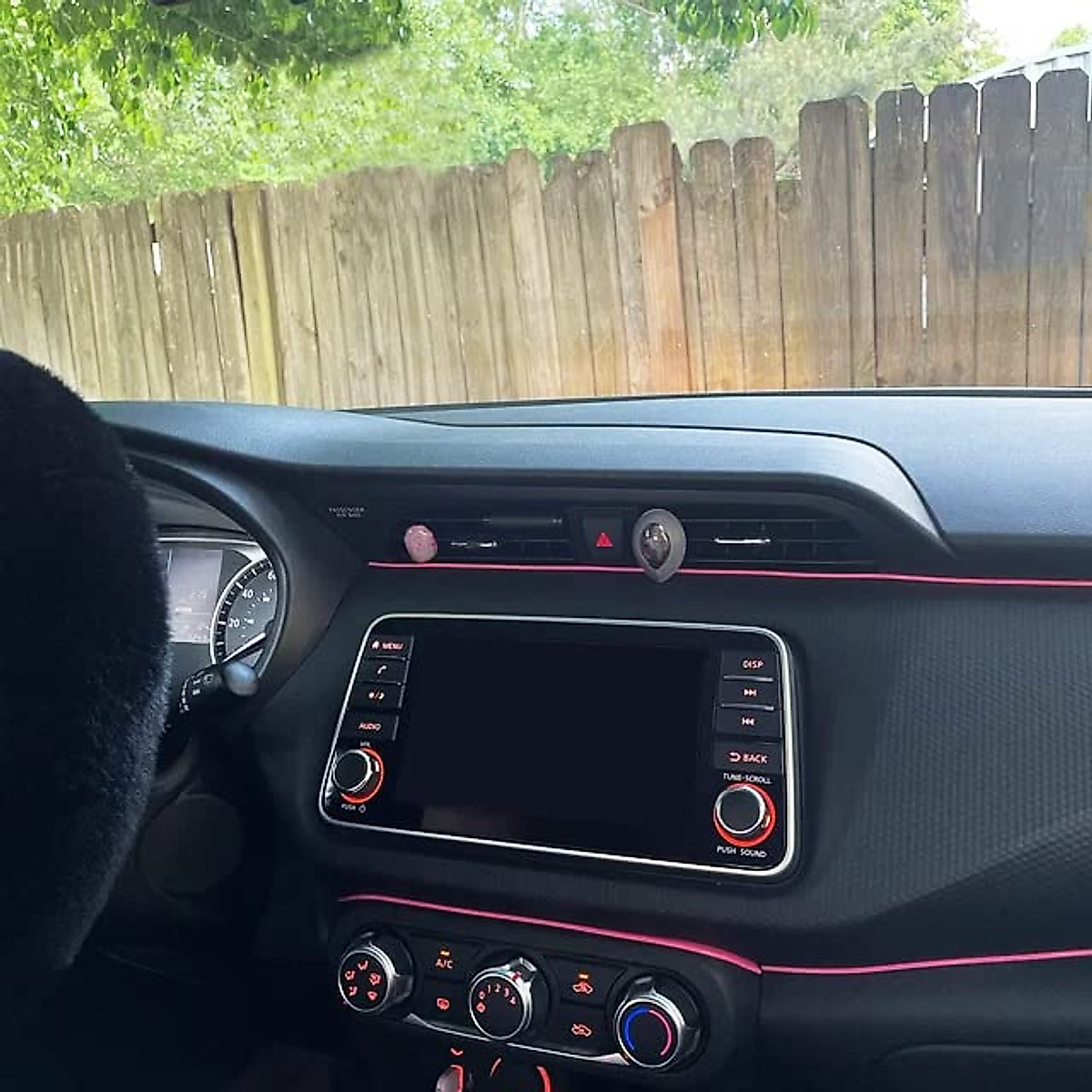 TIKUN TECH Pink Car Interior Decorative Molding Door Panel Gap Trim Strip (23Ft)