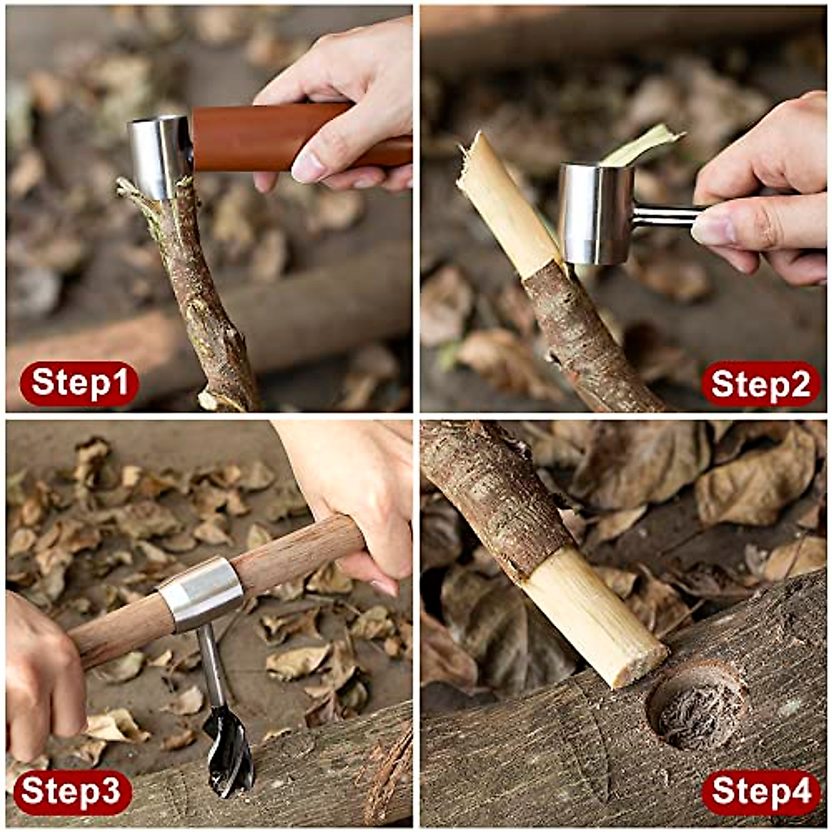 A4R Bushcraft Gear - Hand Auger Wrench – Bushcraft Hand Auger Wrench - Scotch Eye Wood Auger - Scotch Eye Auger