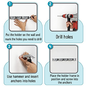 Mr. Pen Aluminum Storage Rack with 4 Hooks, Lightweight and Durable