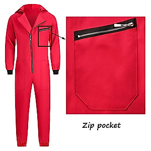 Casa De Papel Money Adult Heist Costume Red Jumpsuit Women Halloween L