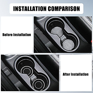 ZKFAR 2 PCS 2.75 Inches Car Cup Coasters, PVC Double Coil Drink Coaster, Car Insulated Coaster, Automotive Anti Slip Cup Holder Insert Coaster, Universal for Most Cars, Trucks, Vans, Boats (White)