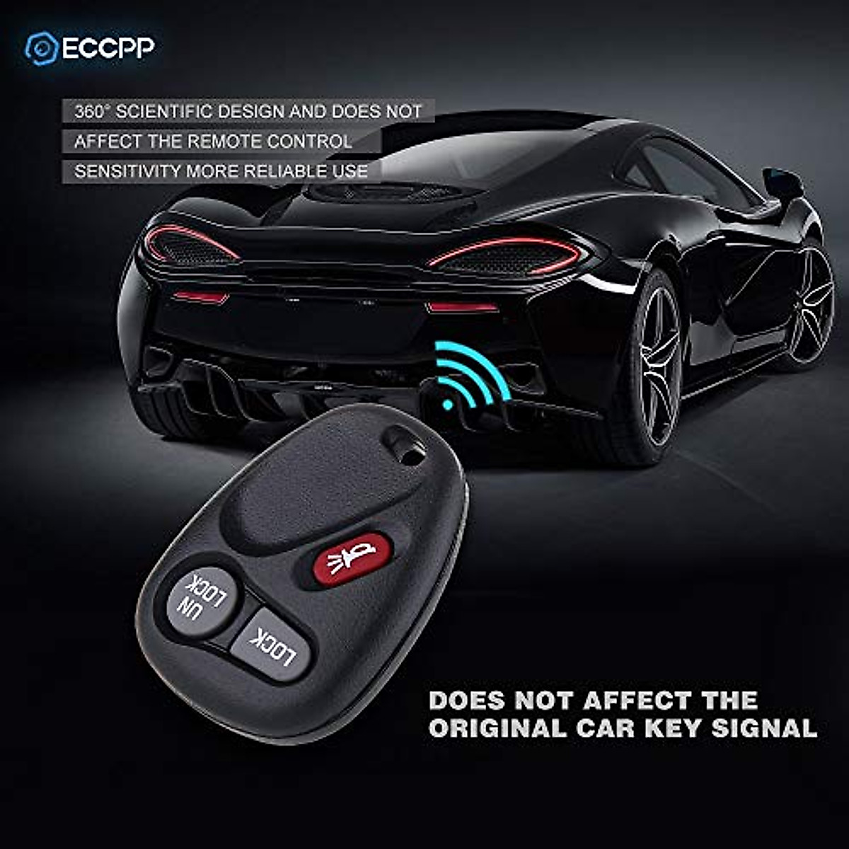 ECCPP Keyless Entry Remote Key Fob for Chevy Silverado Blazer S10 Suburban Tahoe/for GMC Sierra Sonoma Yukon/Bravada Series KOBUT1BT (Pack of 1)