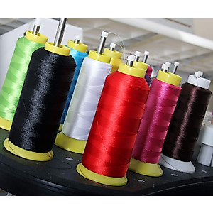 Threadart Large 5000m Cones Polyester Machine Embroidery Thread | Huge 5000M (5500 Yard) Cones 40wt | For Brother Janome Bernina Embroidery & Sewing Machines | No. 394 - Dk Maroon