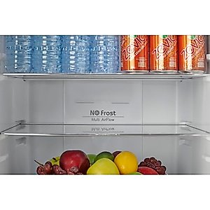 iio Retro Refrigerator With Bottom Freezer - Full Size 24 Inch Wide 11 Cu Ft - Frost Free, Fast Cool, 360° Multiflow Cooling, Space Saving, Environmentally Friendly (Left Hinge, White)