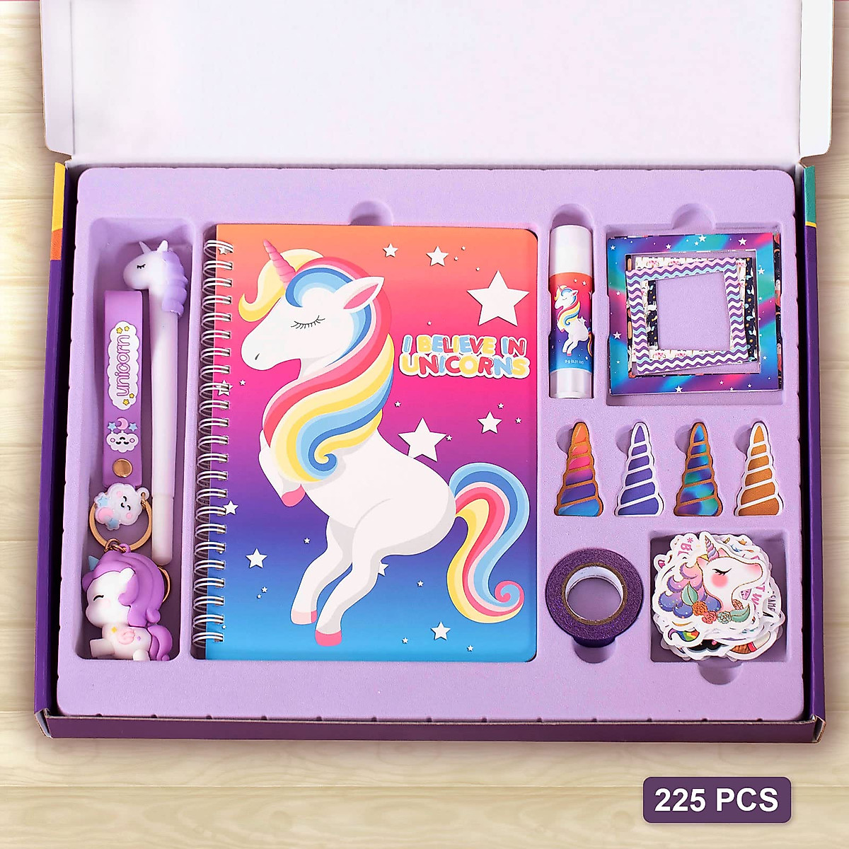 ANERZA DIY Journal Set for Girls Gifts Ages 6 7 8 9 10 11 12 13 Years Old, Unicorn Birthday & Christmas Gifts Ideas, Arts and Crafts for Kids, Toys Stickers for Teens, Scrapbook & Diary Supplies Kit