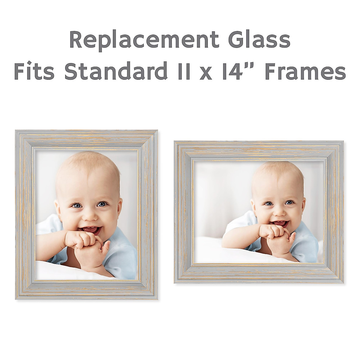 Langdon House Picture Frame Glass Replacements (Crystal Clear, 11x14, 3 Pack) High-Definition, Heat-Strengthened, Semi-Tempered Glass Sheet
