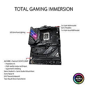ASUS ROG Strix Z690-E Gaming WiFi 6E LGA 1700(Intel 12th Gen)ATX gaming motherboard(PCIe 5.0,DDR5,2.5 Gb LAN,Thunderbolt 4,5xM.2,1xPCIe 5.0 M.2,ROG Hyper M.2 Card,Front panel USB 3.2 Gen 2x2 Type-C)