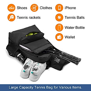 Sucipi Tennis Bag Professional Tennis Backpack for Men and Women Racket Bags with Ventilated Shoe Compartment, Holds 2 Tennis Rackets, Pickleball Paddles