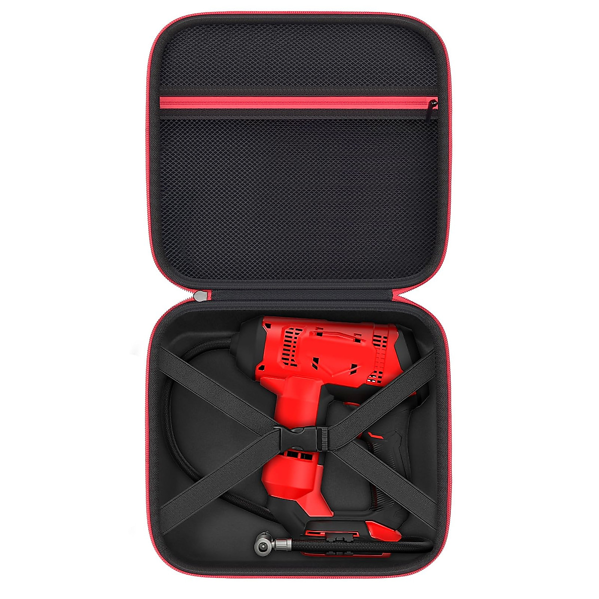 Case Compatible with CRAFTSMAN V20 Cordless Tire Inflator Portable Air Compressor Pump, Digital Gauge & Bare Tool Holder, CMCE521B Battery Powered Ball/Bicycle/Vehicle High-Pressure Pump Bag -Box Only