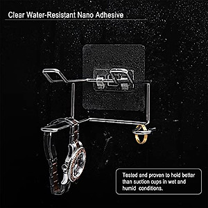 CenterZ 2 Pack Hair Dryer Holder, Wall Mount Self Adhesive Waterproof Blow Dryer Rack Storage Organizer Hanger, Compatible with Dyson and Most Hair Dryers Appliance, Brush, Curling Iron, Straightener