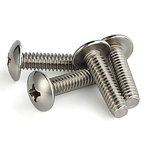 #8-32 x 1 Truss Head Machine Screws, Full Thread, 18-8 Stainless Steel, Quantity 100