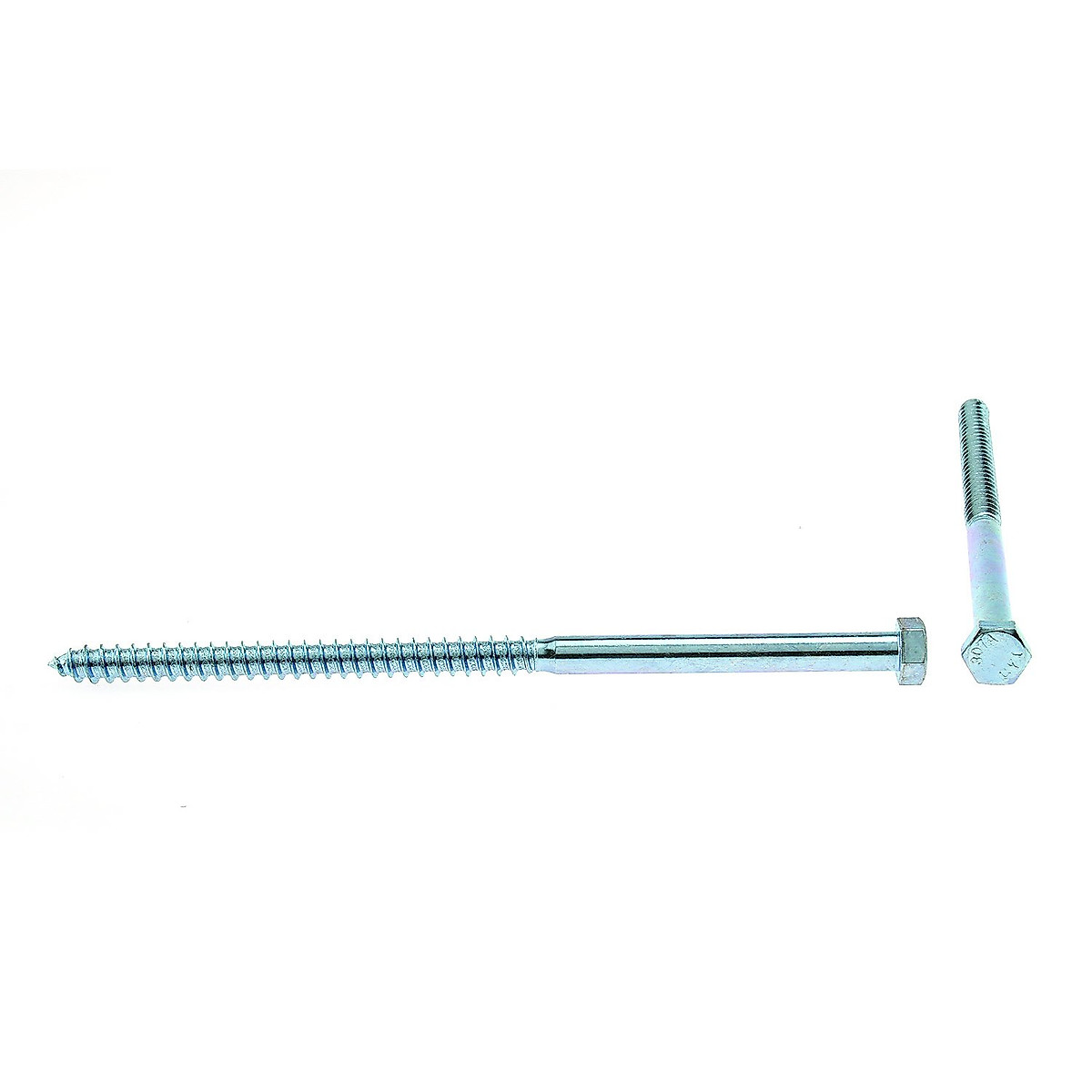 Prime-Line 9056638 Hex Lag Screws, 3/8 In. X 8 In., A307 Grade A Zinc Plated Steel (50 Pack)