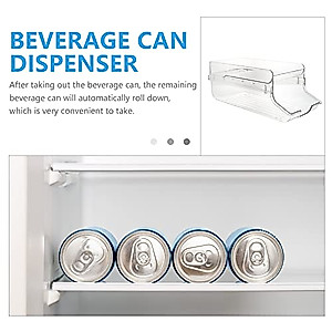SOLUSTRE Wine Fridge Beverage Refrigerators Refrigerator Can Organizer Can Organizer for Fridge Food Pantry Storage Rack Soda Can Organizer Double Layers Soda Bottle Dispenser Drink Dispenser