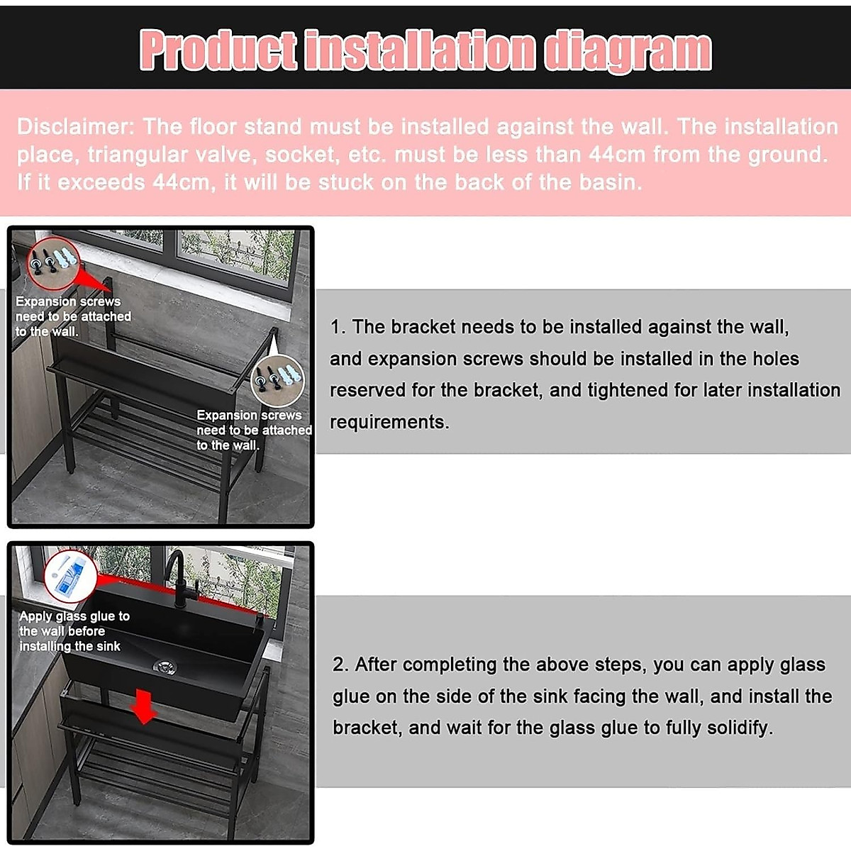 Commercial Stainless Steel Kitchen Sink, Outdoor Utility Sinks for Laundry Room, Compartment Free Standing Utility Sink Heavy Duty Floor Mounted Wash Station with Faucet and Storage Shelves ( Size : 2