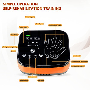 KELTEROOM Rehabilitation Robot Gloves, Upgrade Hemiplegia Hand Stroke Recovery Equipment, Finger Exerciser & Hand Strengthener Physical Therapy Equipment (Color: Left hand,Size: Large)