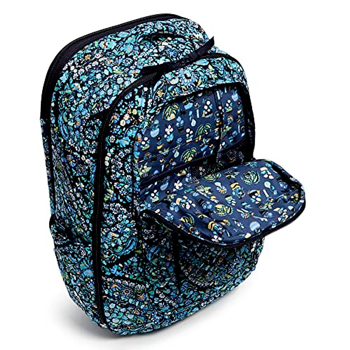 Vera Bradley Women's Cotton Large Travel Backpack Travel Bag, Dreamer Paisley - Recycled Cotton, One Size