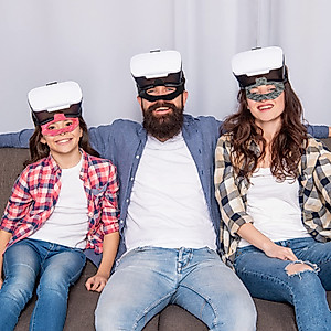 VR Sweat Band, VR Eye Mask Cover for Oculus Quest 2 Breathable Sweat Guard Face Mask for Use VR Workouts with Virtual Reality Headsets Adjustable Washable Breathable Stretchy Moisture Wicking (3PCS)