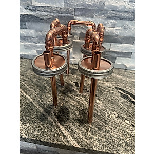 1/2”Tandem Mason Jar Thumpers Wide Mouth Jars 6 Way Distillation Moonshine #A27