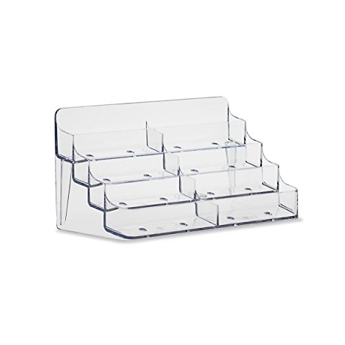 SOURCEONE.ORG 8 Pocket Desktop Clear Acrylic Business Card Holder