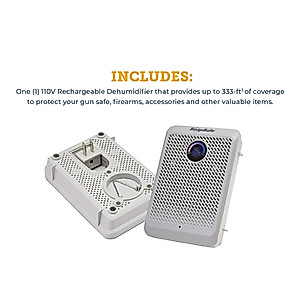 SnapSafe Rechargeable Dehumidifier Medium, 75900 -Portable Moisture Absorbers for Gun Safes & Cabinets, Closets, & Pantries-Prevent Moisture Damage for Gun Safe Accessories, Firearms in Your Gun Vault