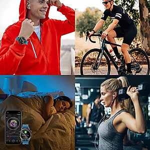 FDY Men's Smartwatch (Call Receiving/Dialing), Fitness Tracking Waterproof Smartwatch for Android iOS Phones, 1.38-inch HD Full Touch Screen Digital Watch with Heart Rate Sleep Monitor Pedometer