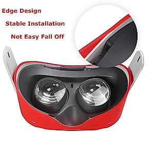 Silicone Front Protector Cover for Oculus Quest 2, VR Shell Front Face Protector Cover Accessories Dust Proof Washable Oculus Quest 2 Silicone Protector Shell(Transparent)