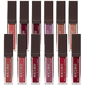 Burt's Bees 100% Natural Glossy Liquid Lipstick, Garnet Glacier, 1 Tube