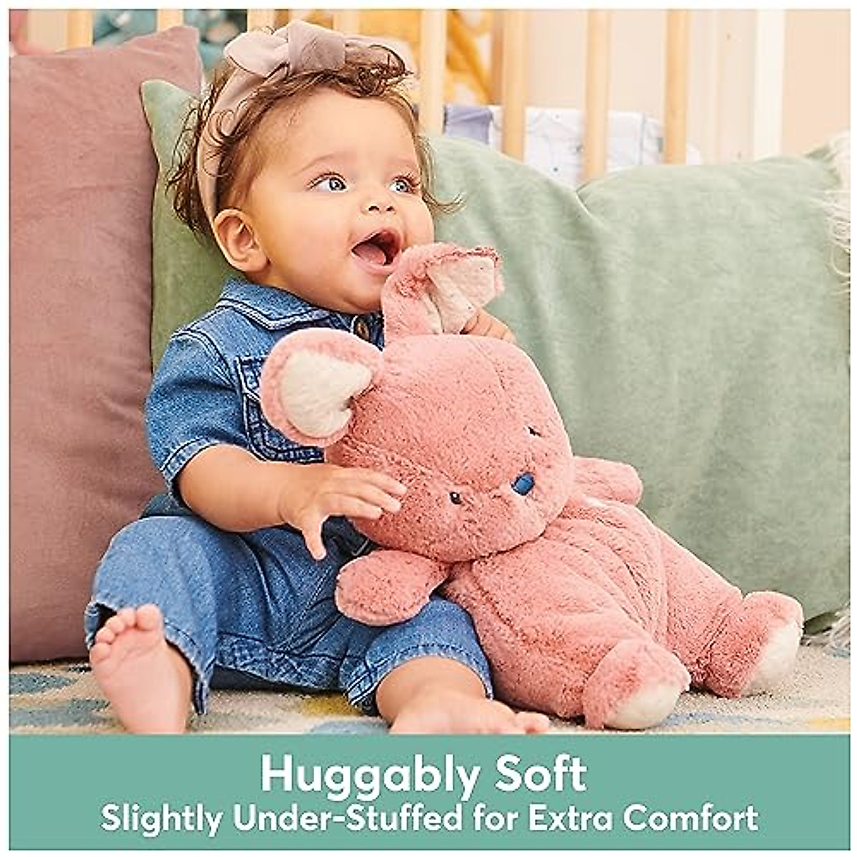 GUND Baby Oh So Snuggly Bunny Stuffed Animal, Bunny Toddler Toy, Dusty Rose Pink, 12.5"