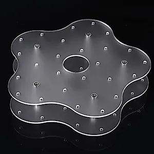 NiHome Acrylic Cake Pop Display Stand, 25 Holes Acrylic Holder Display Stand for Dessert Table Cupcakes Lollipops Candy Weddings Baby Showers Birthday Parties Anniversaries Halloween (Frosted)