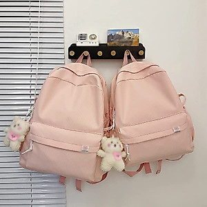 DINGZZ Female Small Fresh Nylon Backpack School Backpack Schoolbag Two Sizes Travel Bags (Color : E, Size : 30 * 10 * 36CM)
