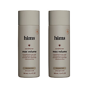 Hims Max Volume Conditioner 2 Pack - Volumizing Conditioner for Men - Citrus Spice - Men's Natural Conditioner - Moisturizes, Adds Shine & Bounce - 2 x 6.4 fl oz Bottles